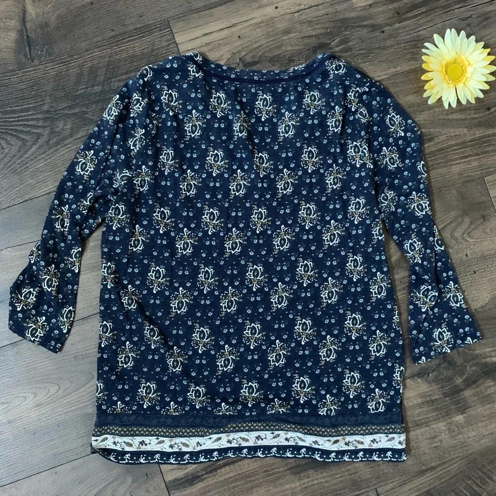 Lucky Brand | Tops | Lucky Brand Floral Medium Hippie Blouse | Poshmark